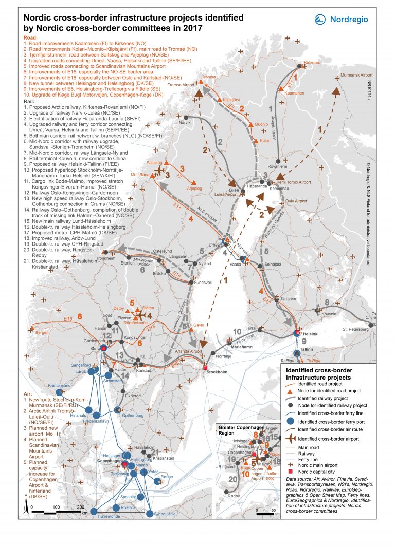 Nordic cross-border infrastructure projects | Nordregio Nordic cross-border infrastructure projects | Nordregio