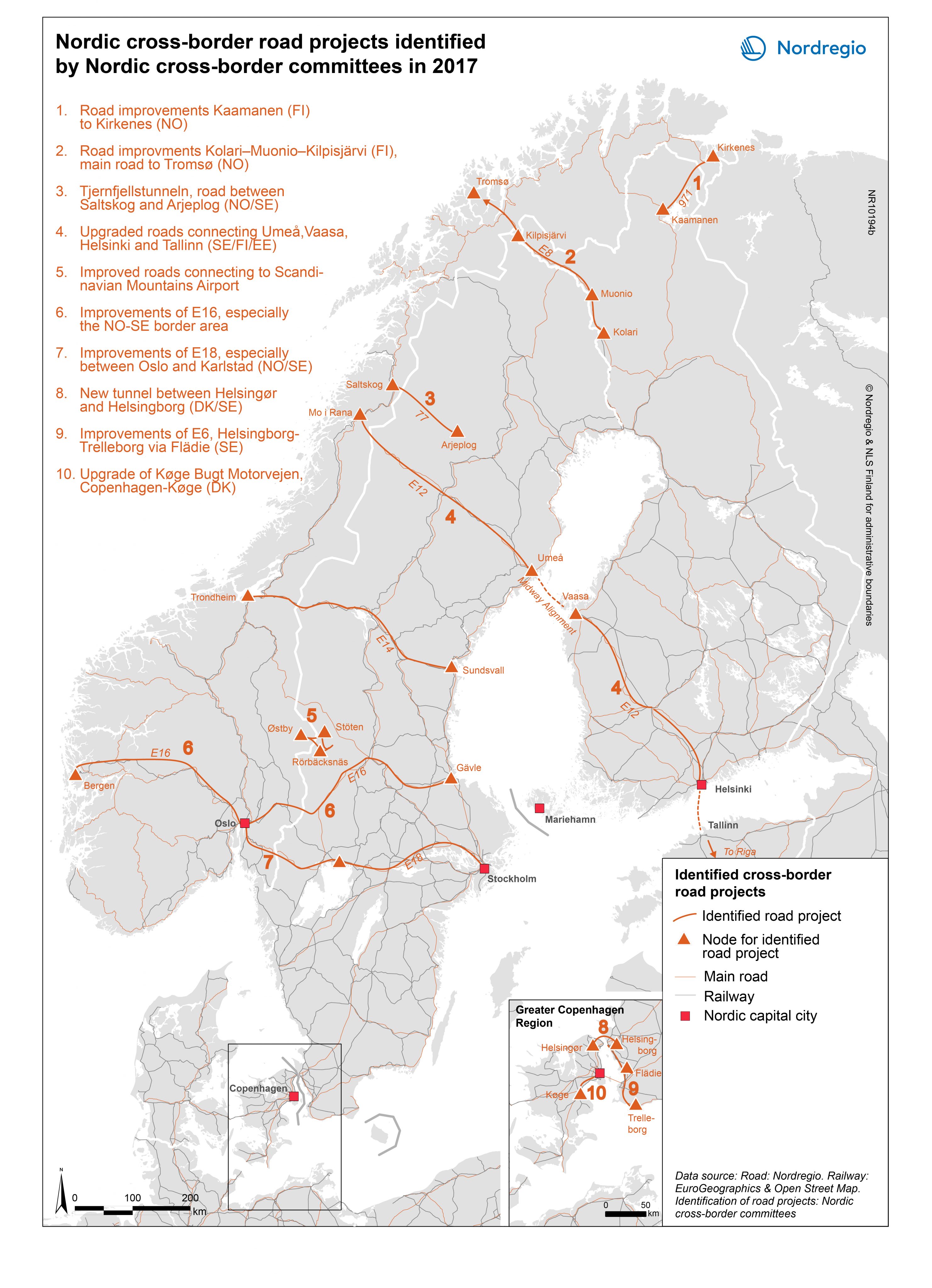 Nordic cross-border road projects | Nordregio Nordic cross-border road projects | Nordregio